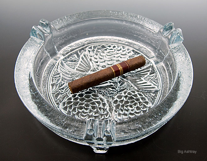 Blenko Oriental Crystal Art Glass Ashtray - Big Ashtray
