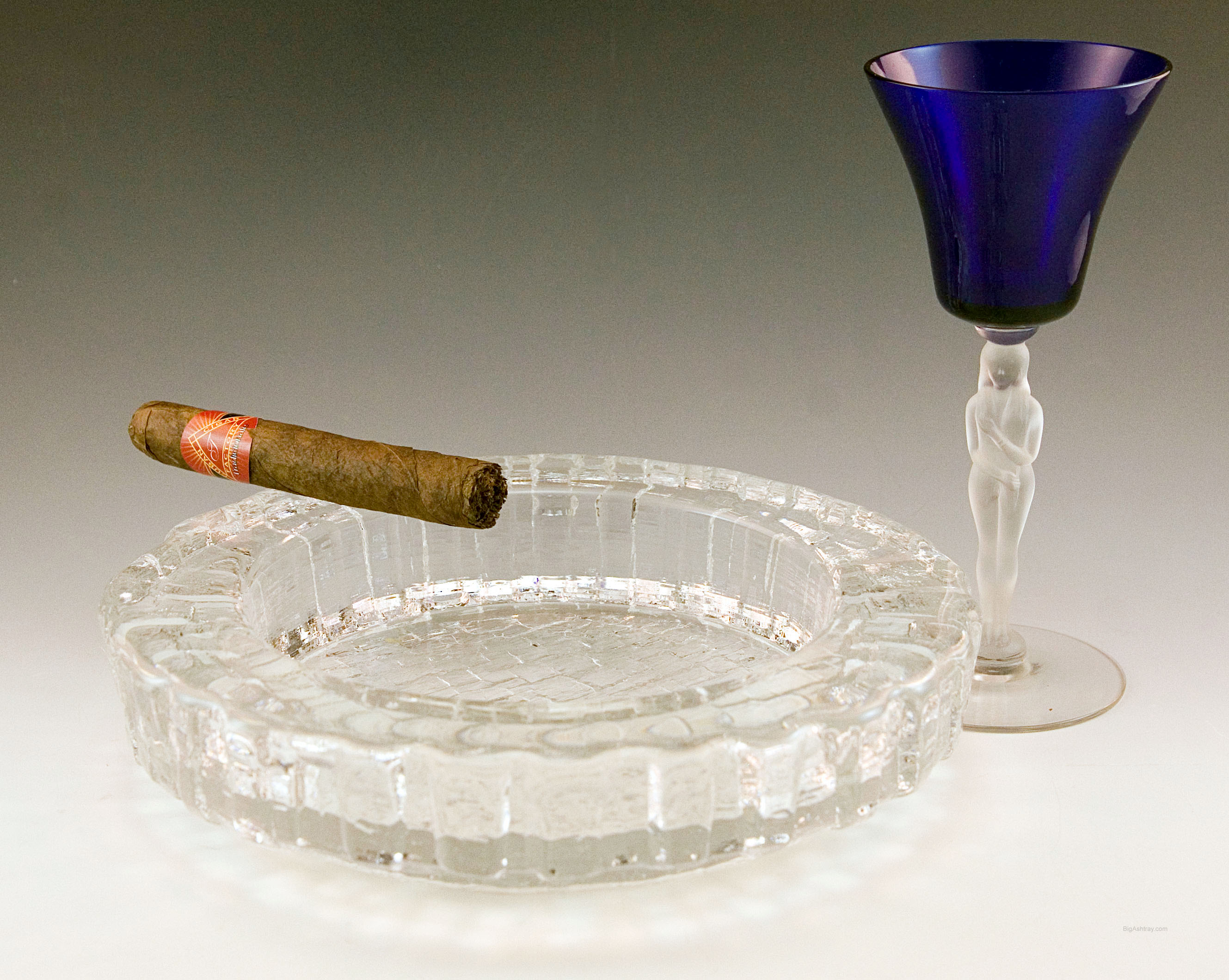 Vintage Swedish Crystal 7 Pound Ash Bowl - Big Ashtray